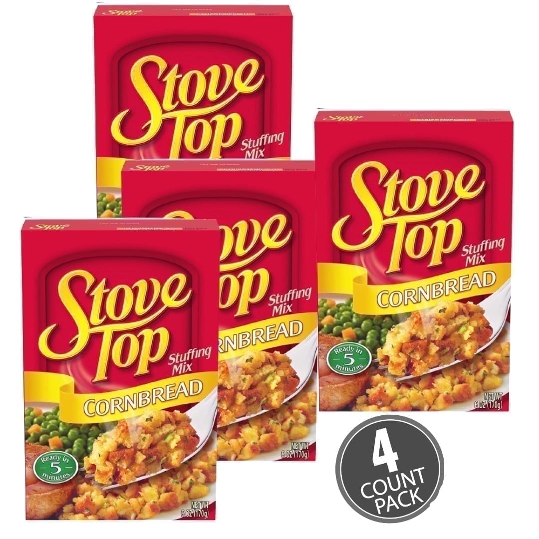 Stove Top Cornbread Stuffing Mix 6oz pack of 4 - Walmart.com