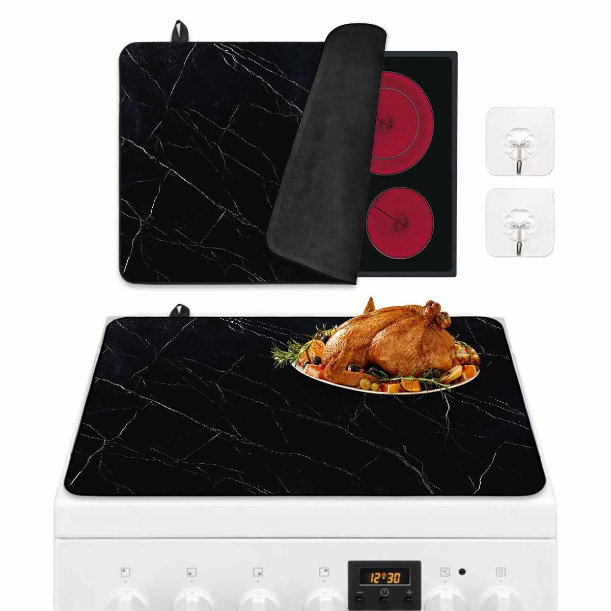 Stove Top Cover for Electric Stove 28.5”x 20.5” Heat Resistant Glass ...