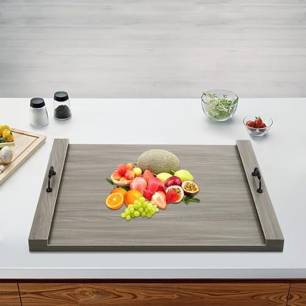 Stove Top Cover Grey Solid Wood Countertop Standing Rectangle Classic ...