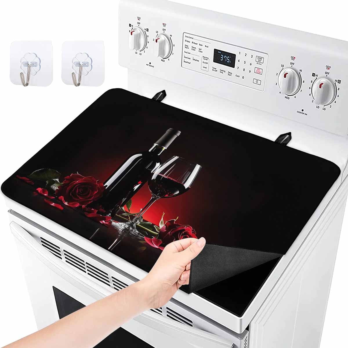 Stove Top Cover for Electric Stove 28.5”x 20.5” Heat Resistant Glass ...