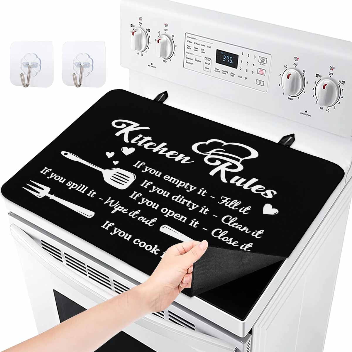 Stove Top Cover for Electric Stove 28.5”x 20.5” Heat Resistant Glass ...