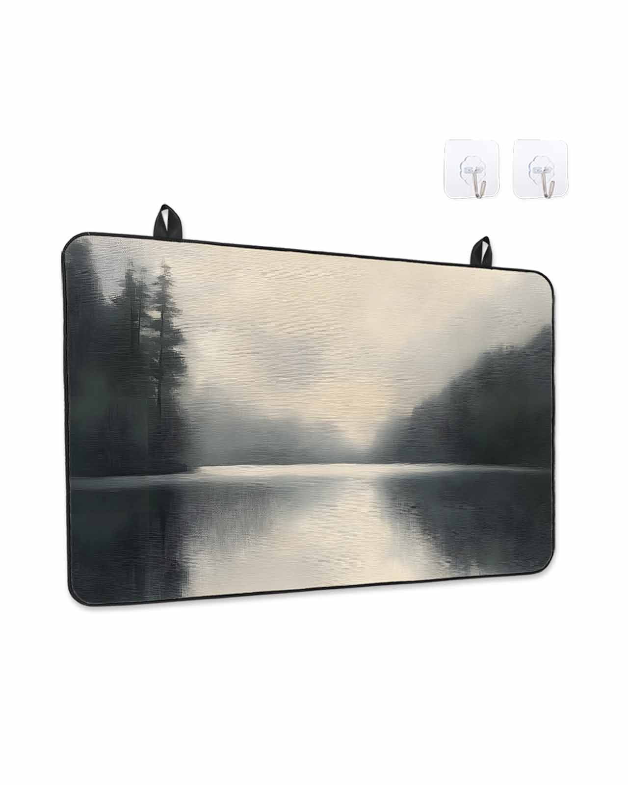 Stove Top Covers for Electric Stove 24x21 Inches, Black Beige Lake Heat ...