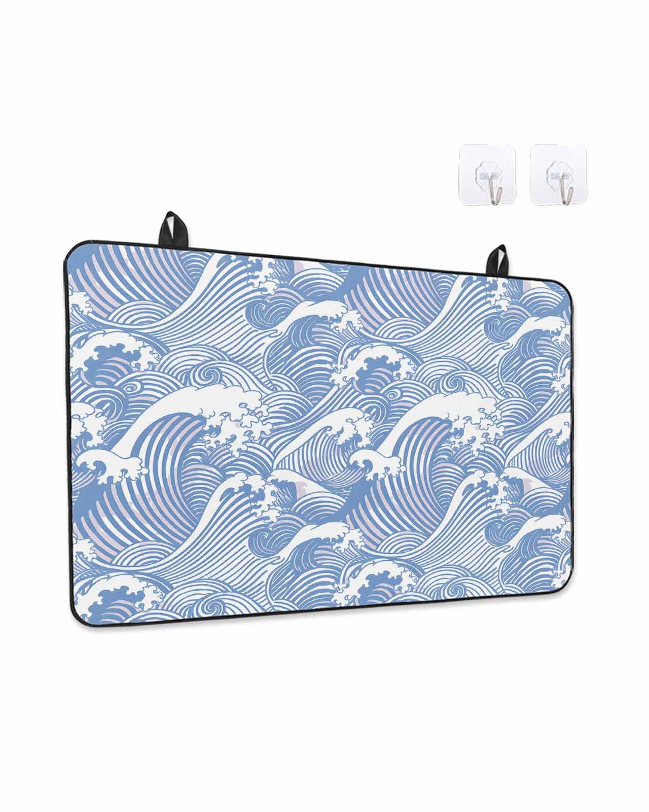 Stove Top Covers for Electric Stove 24x21 Inches, Blue Ocean Waves Heat ...