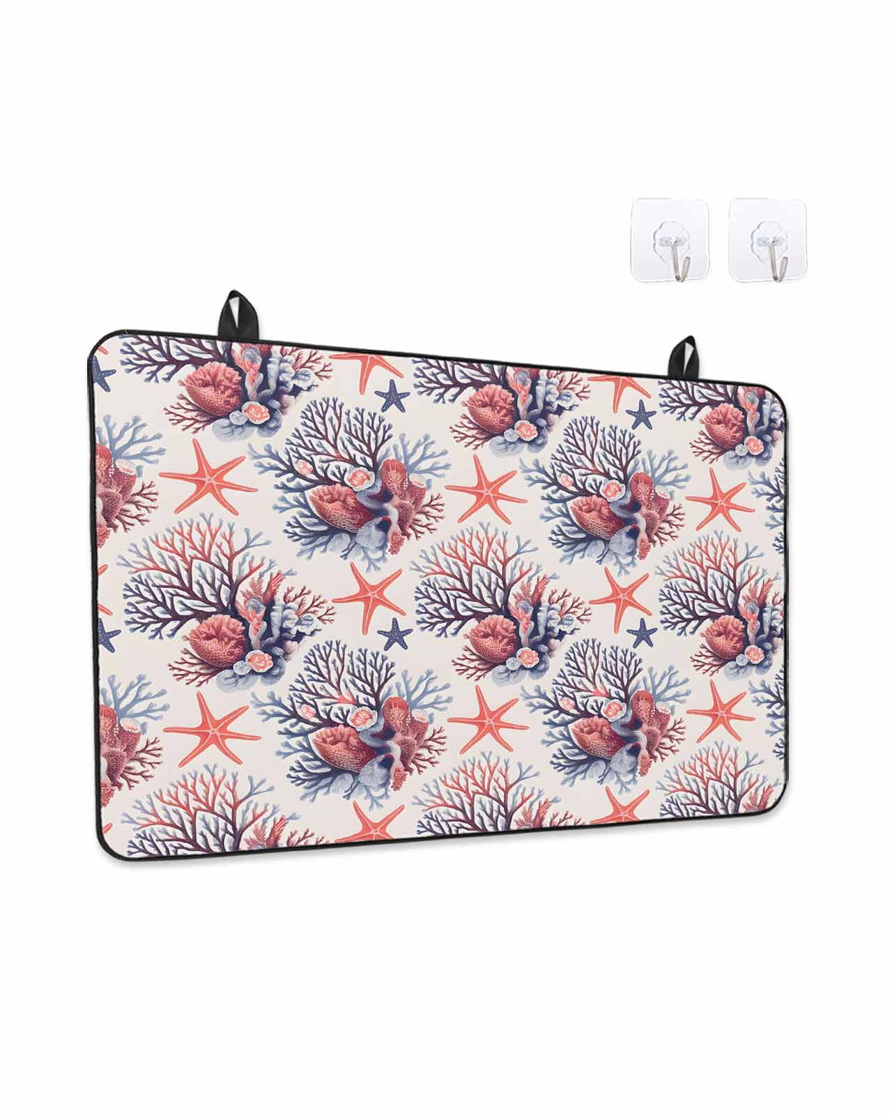 Stove Top Covers for Electric Stove 24x21 Inches, Coastal Coral Heat ...