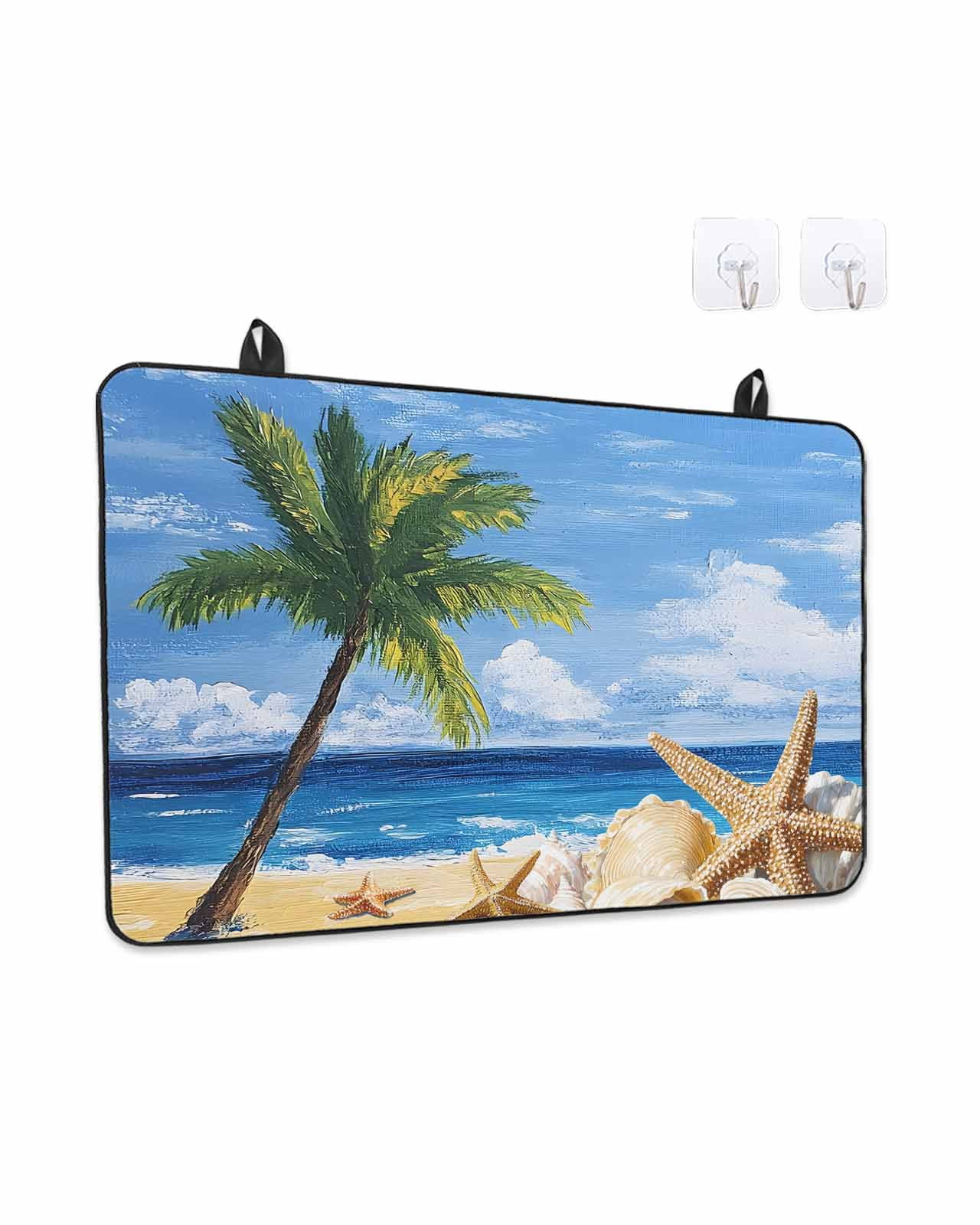 Stove Top Covers for Electric Stove 24x21 Inches, Summer Palm Tree Heat ...