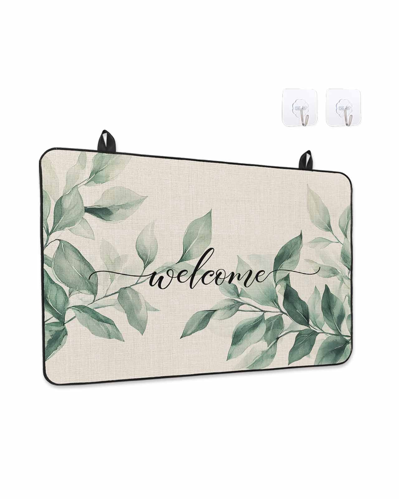 Stove Top Covers for Electric Stove 28.5x20.5 Inches, Green Leaves Heat ...