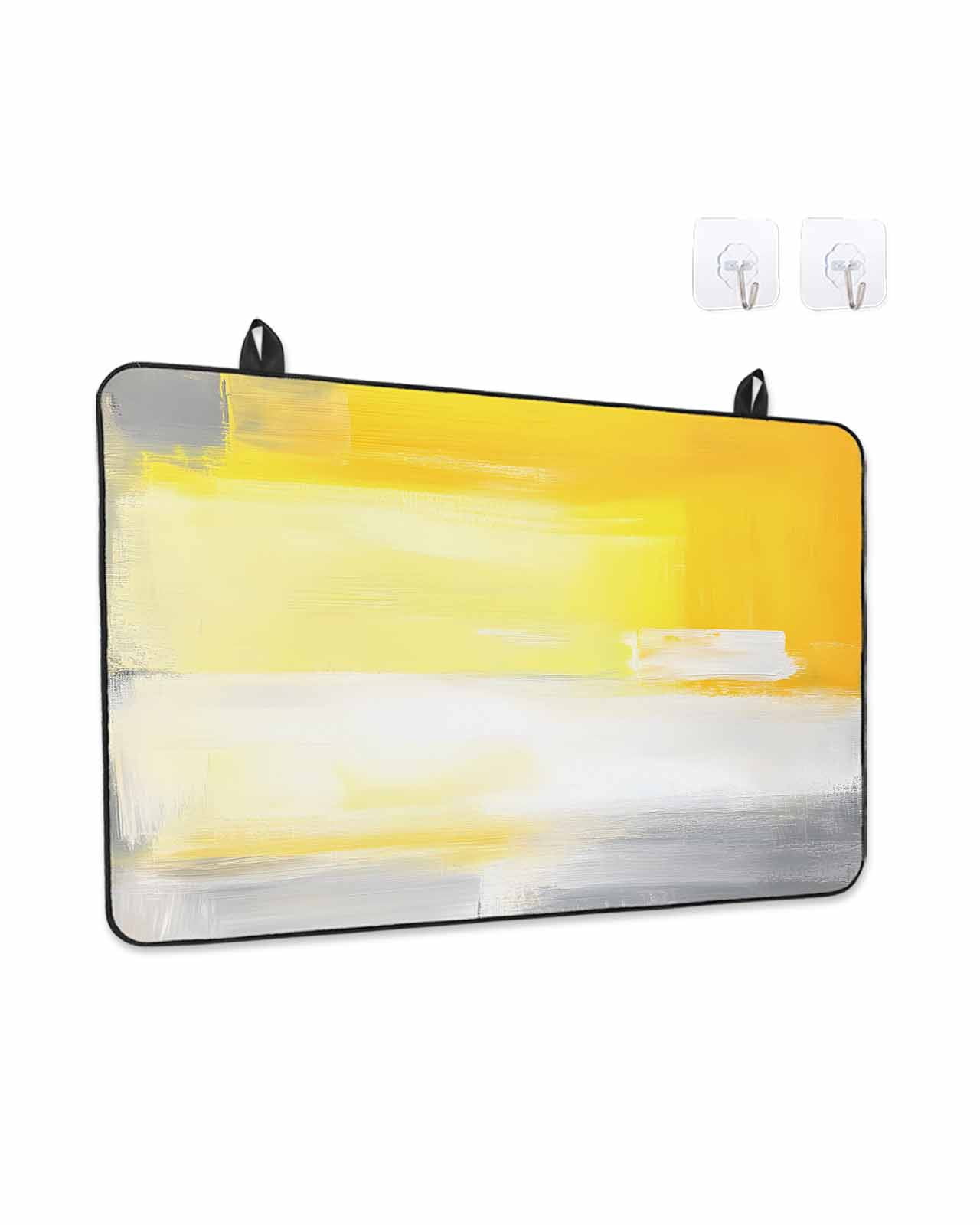 Stove Top Covers for Electric Stove 28.5x20.5 Inches, Yellow Grey Heat ...