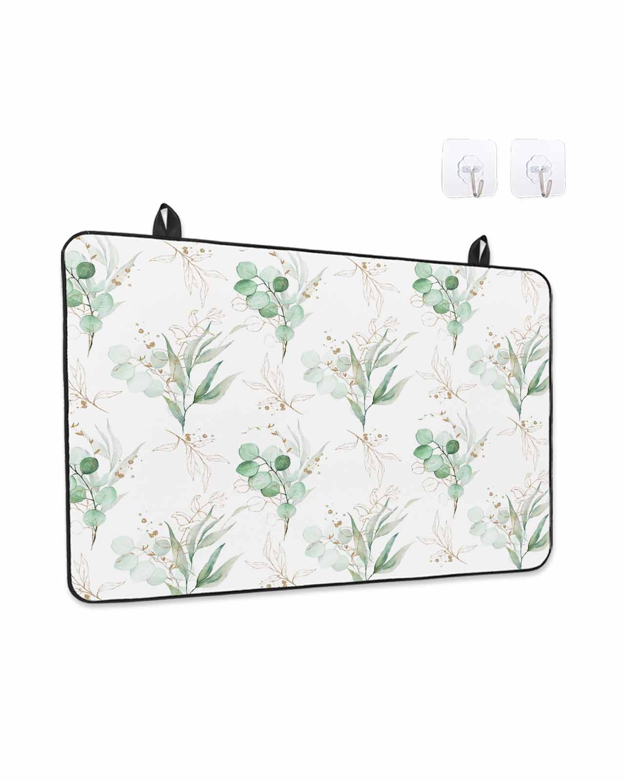 Stove Top Covers for Electric Stove 31x24 Inches, Green Leaves Heat ...