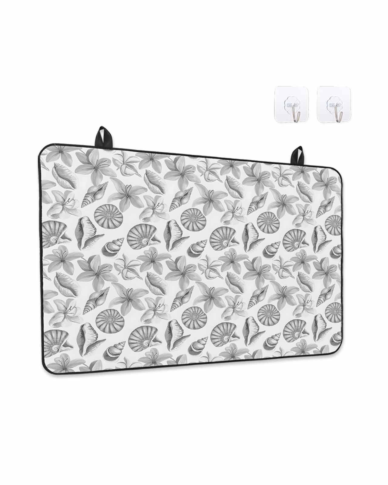 Stove Top Covers for Electric Stove 31x24 Inches, Grey Coastal Heat ...