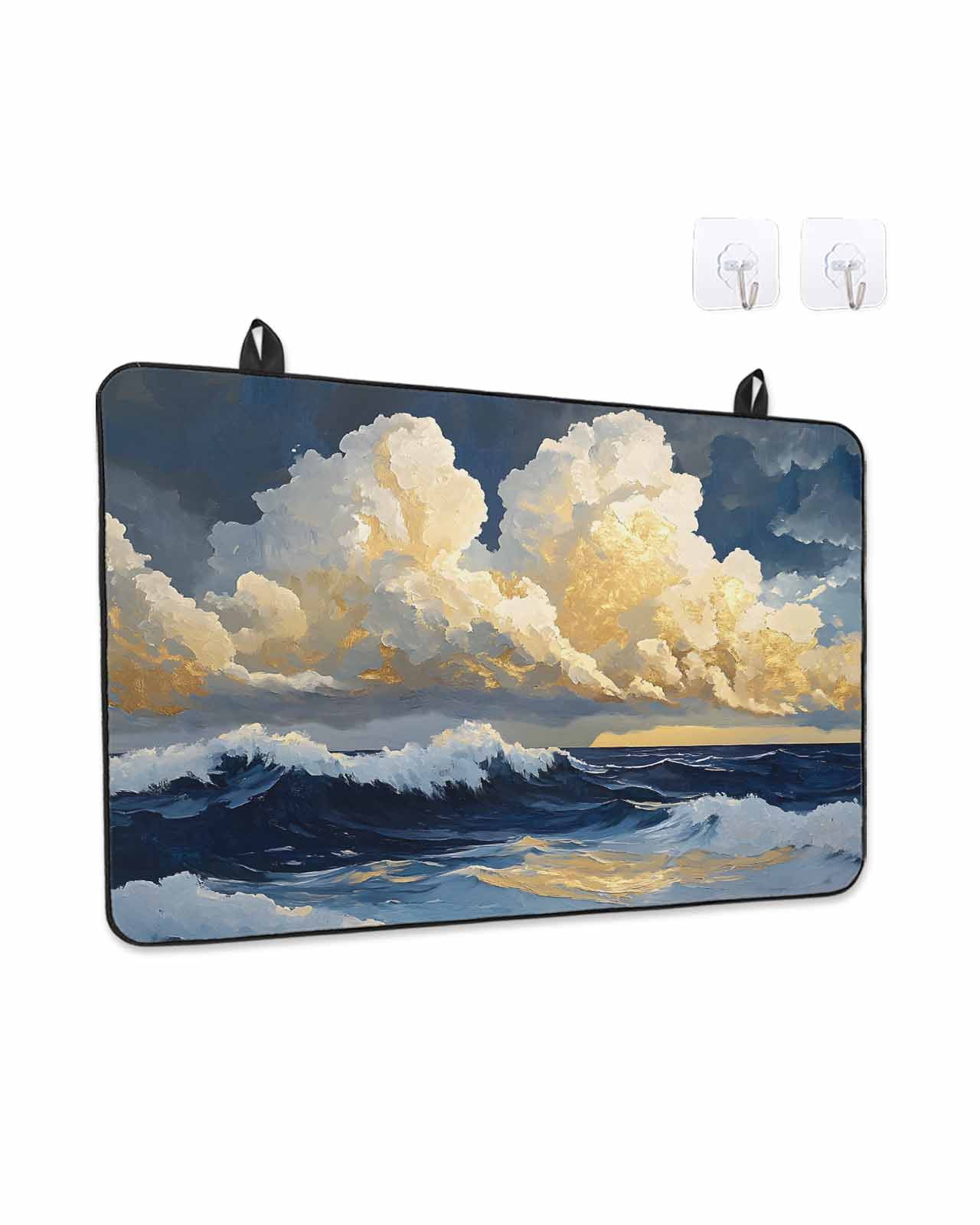 Stove Top Covers for Electric Stove 31x24 Inches, Navy Blue Heat ...