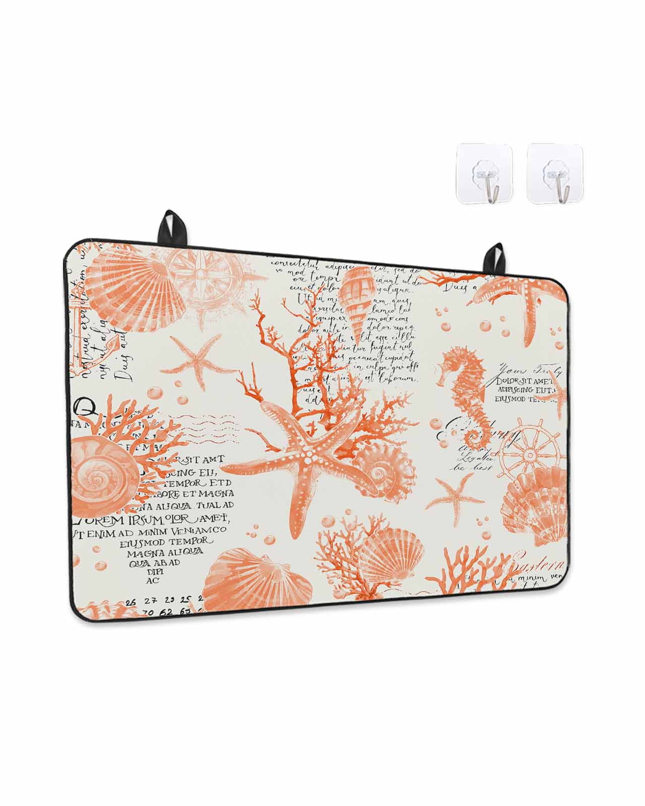 Stove Top Covers for Electric Stove 31x24 Inches, Orange Starfish Heat ...