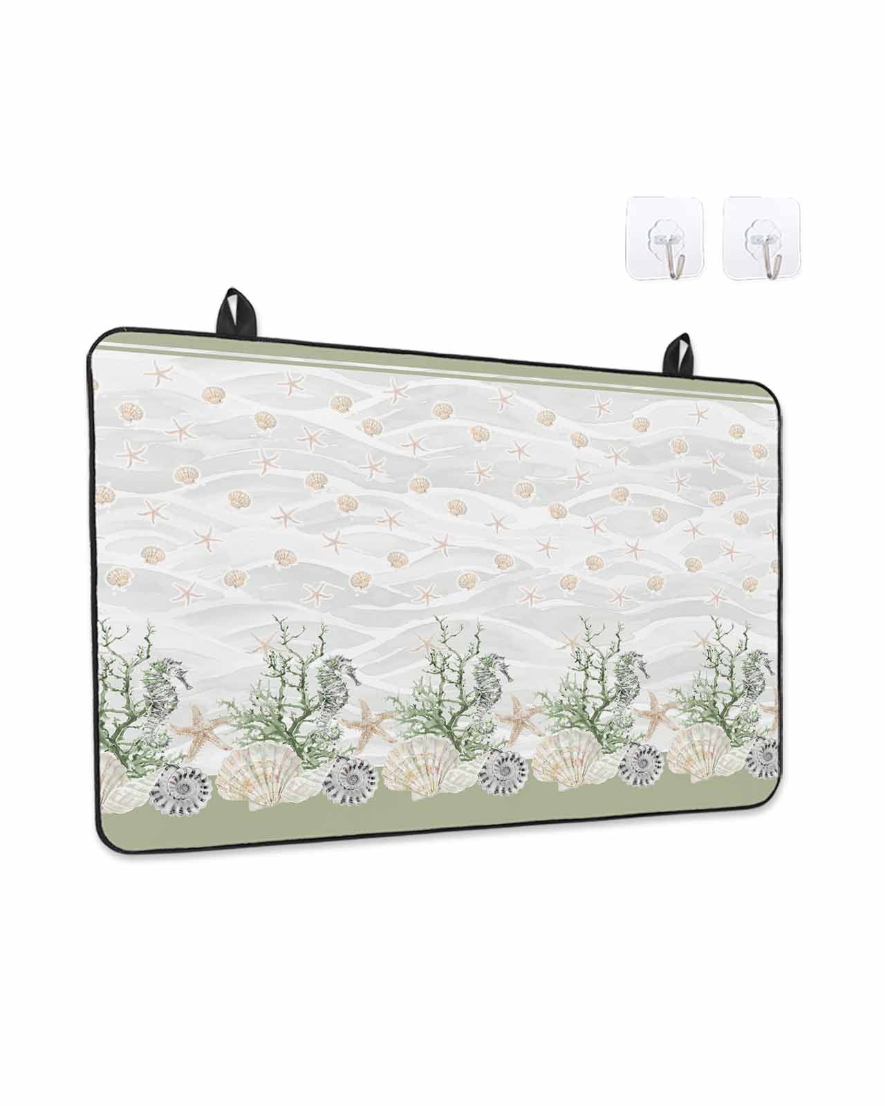 Stove Top Covers for Electric Stove 31x24 Inches, Sage Green Shell Heat ...