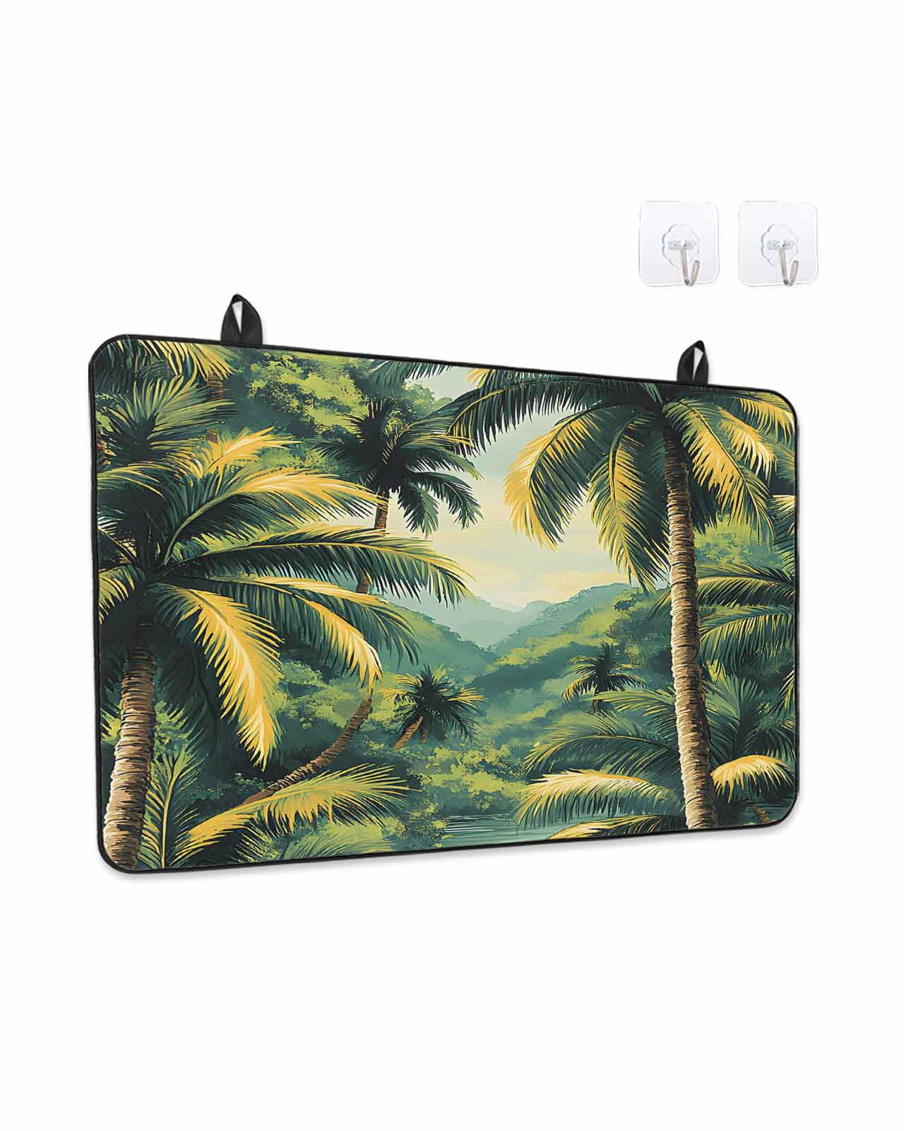 Stove Top Covers for Electric Stove 31x24 Inches, Summer Palm Tree Heat ...