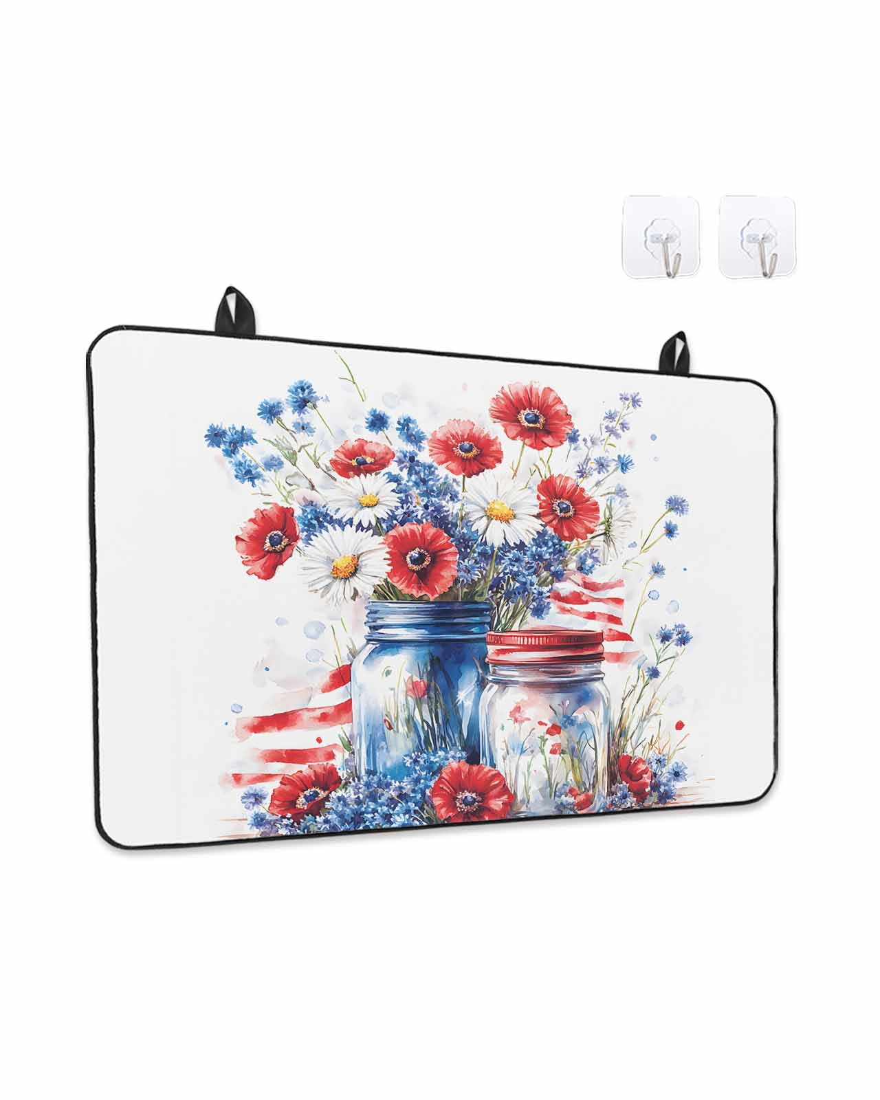 Stove Top Covers for Electric Stove 36x21 Inches, 4th of July Floral ...