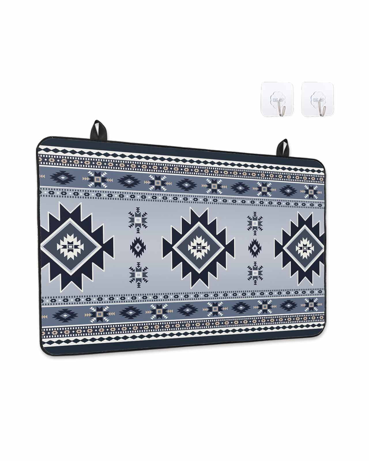 Stove Top Covers for Electric Stove 36x21 Inches, Blue Aztec Heat ...