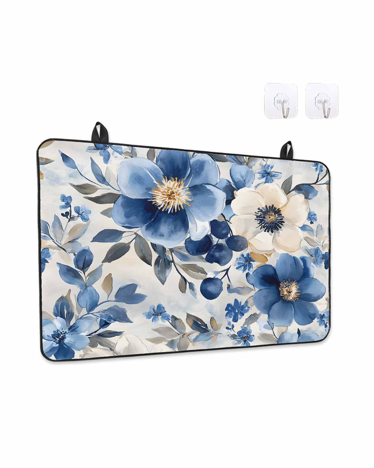 Stove Top Covers for Electric Stove 36x21 Inches, Blue Flower Heat ...