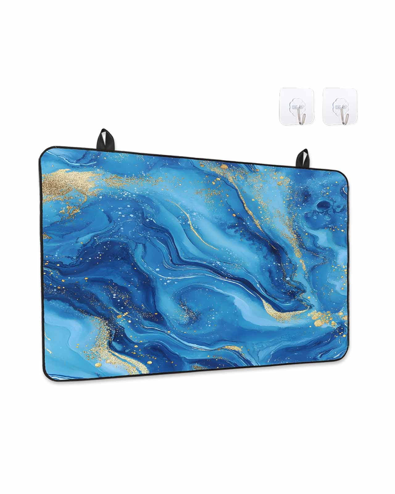 Stove Top Covers for Electric Stove 36x21 Inches, Blue Marble Heat ...