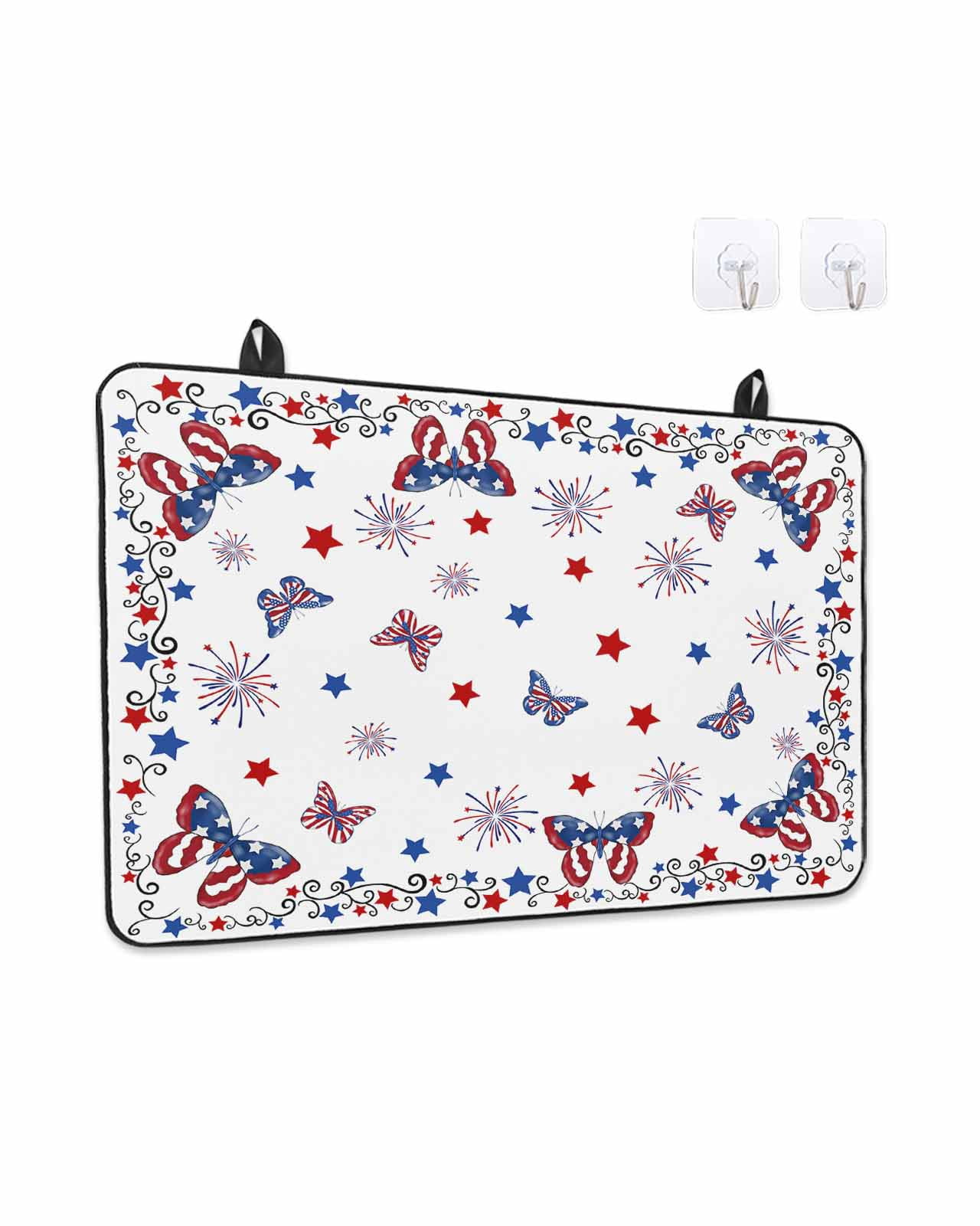 Stove Top Covers for Electric Stove 36x21 Inches, Blue Red 4th of July ...