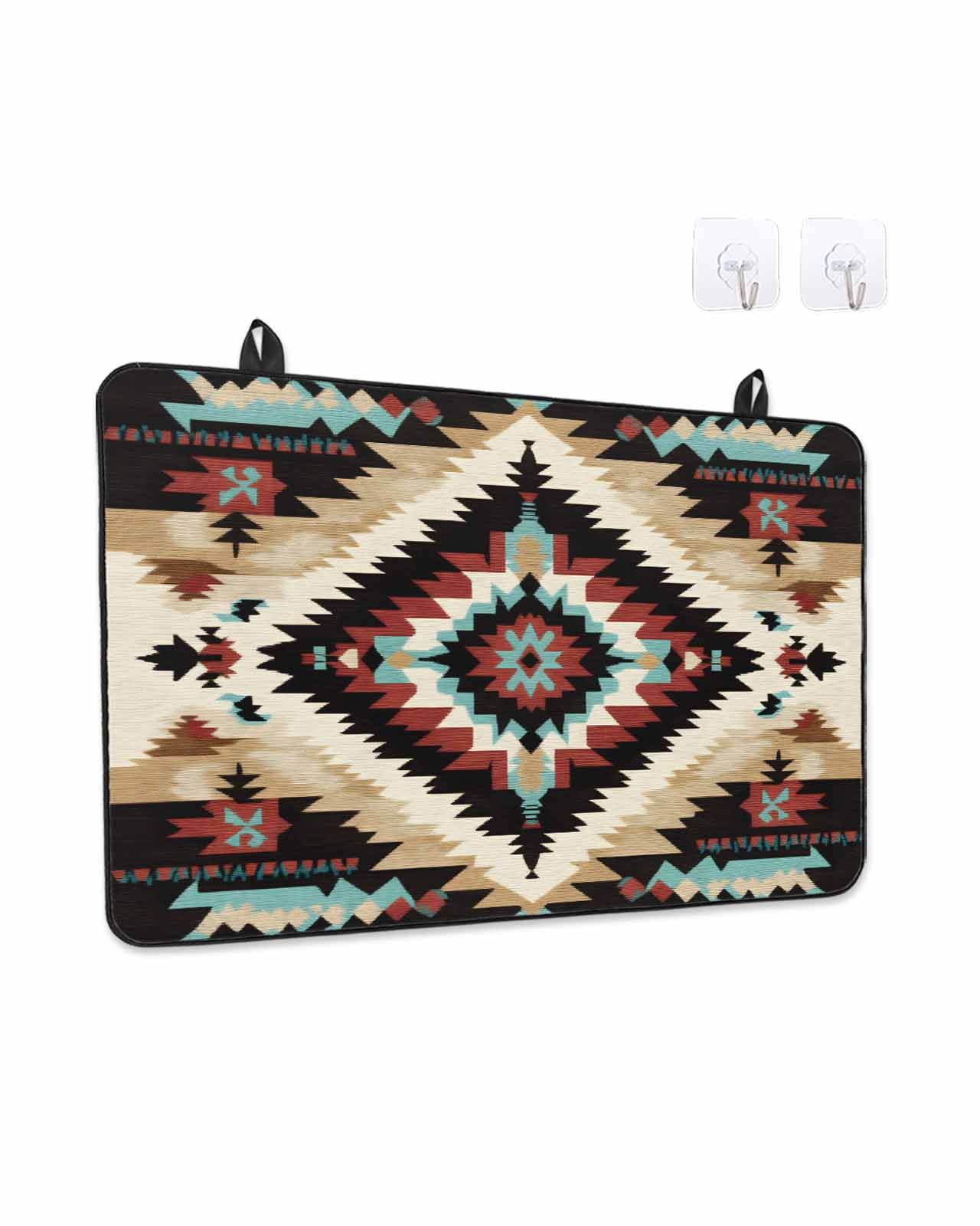 Stove Top Covers for Electric Stove 36x21 Inches, Boho Brown Teal Red ...