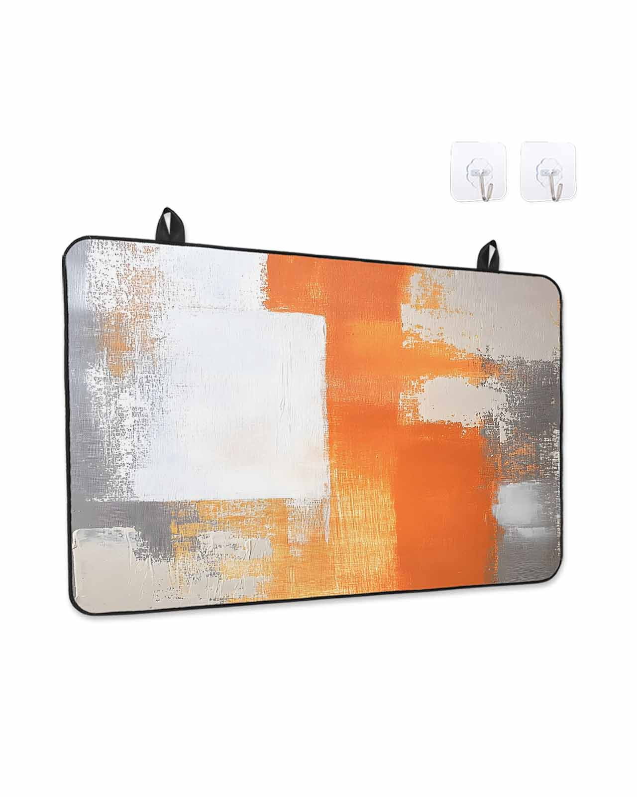 Stove Top Covers for Electric Stove 36x21 Inches, Burnt Orange Grey ...