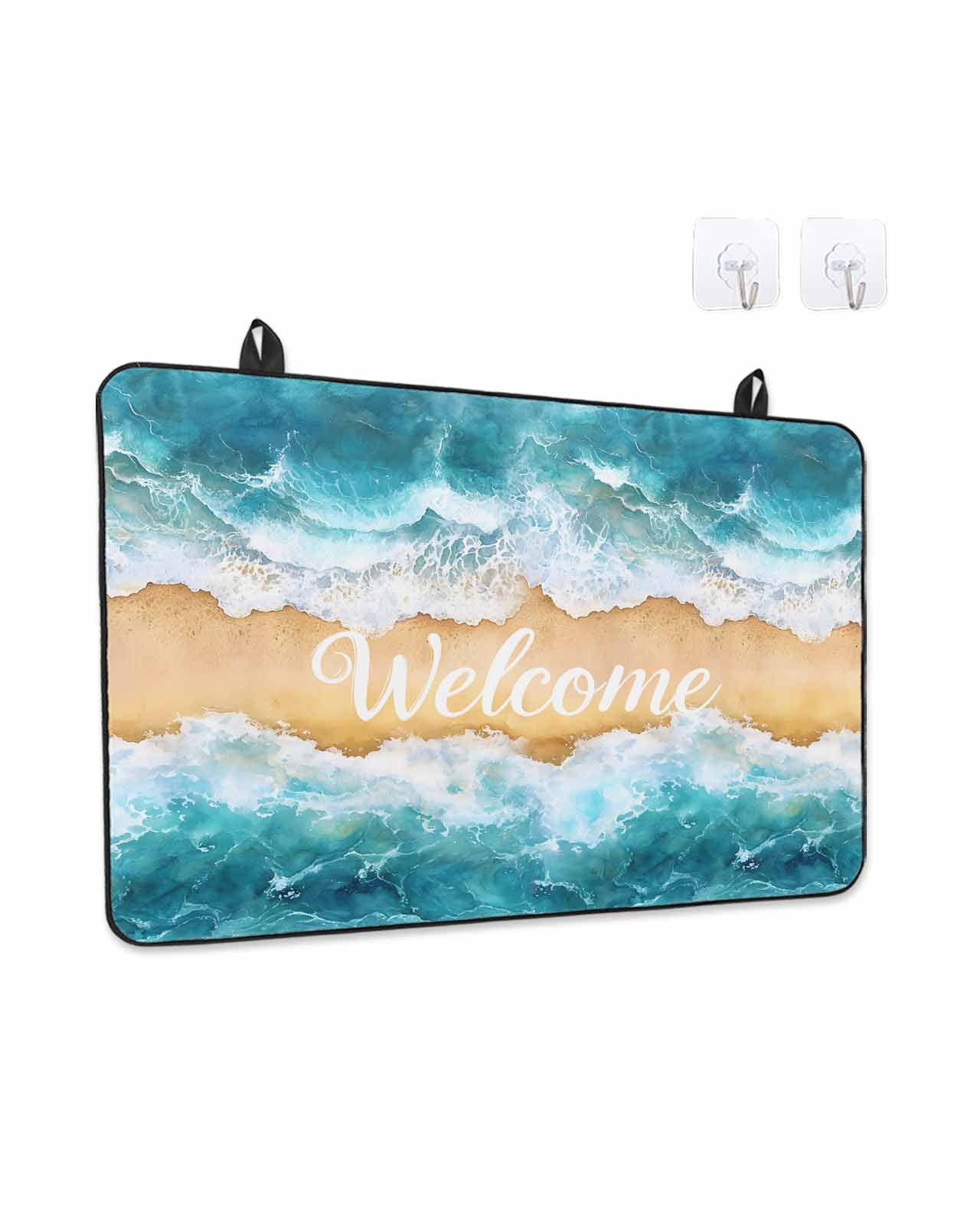 Stove Top Covers for Electric Stove 36x21 Inches, Coastal Beach Heat ...