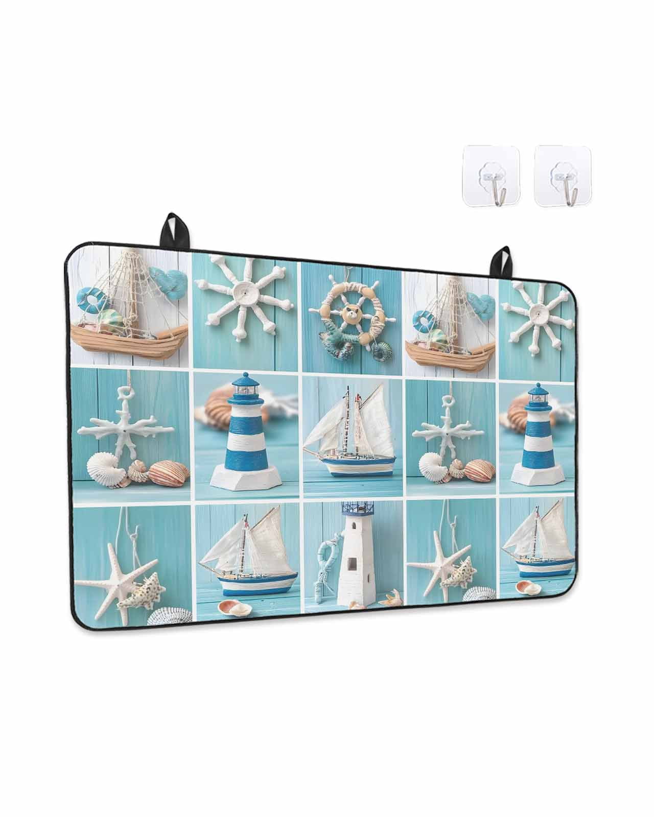 Stove Top Covers for Electric Stove 36x21 Inches, Coastal Ocean Heat ...