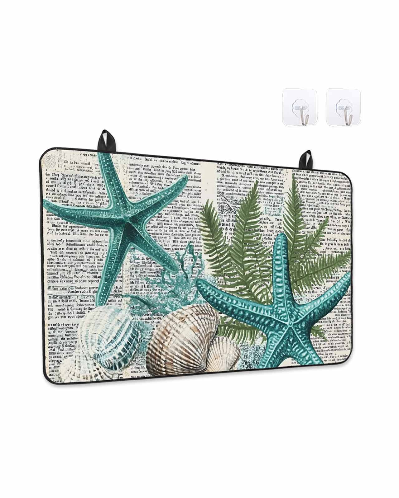 Stove Top Covers for Electric Stove 36x21 Inches, Coastal Teal Starfish ...