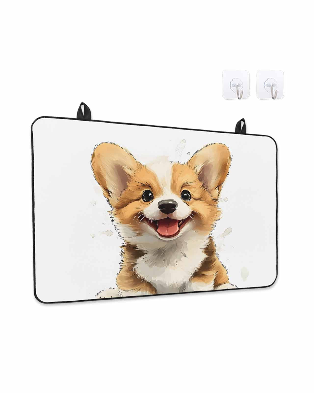 Stove Top Covers for Electric Stove 36x21 Inches, Cute Brown Puppy Heat ...