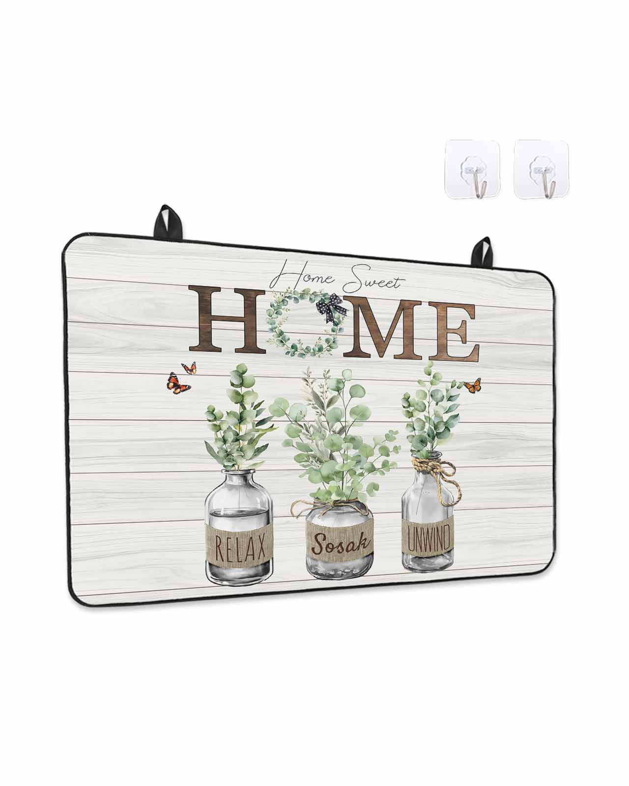 Stove Top Covers for Electric Stove 36x21 Inches, Eucalyptus Leaves ...