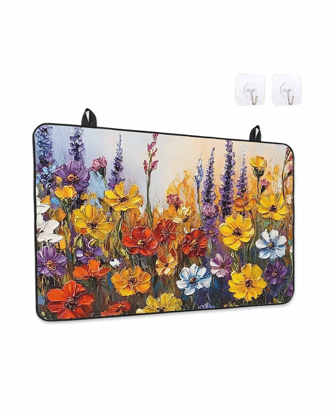 Stove Top Covers for Electric Stove 36x21 Inches, Farmhouse Flowers ...