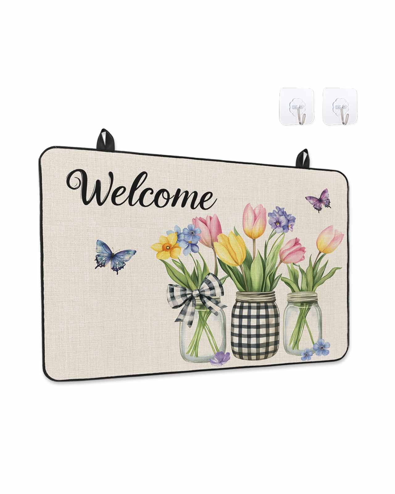 Stove Top Covers for Electric Stove 36x21 Inches, Farmhouse Tulip Heat ...