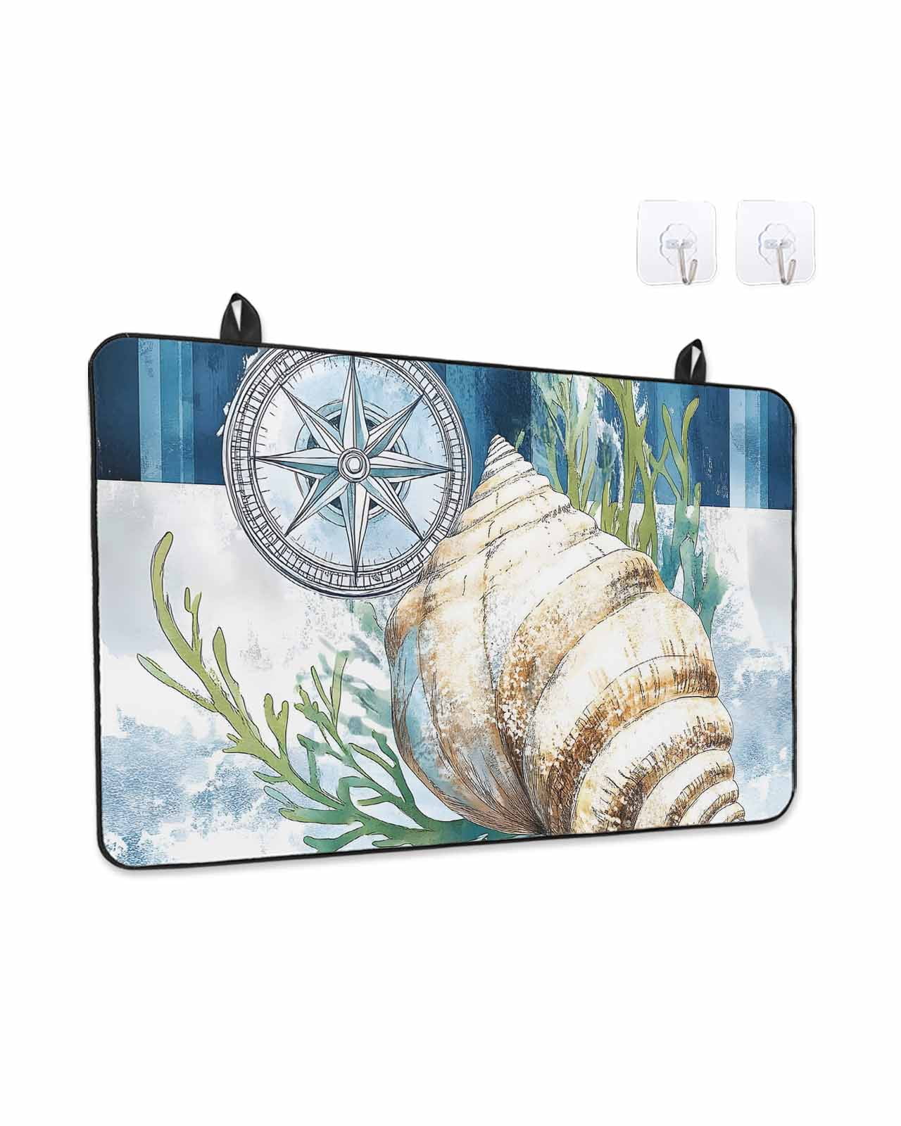 Stove Top Covers for Electric Stove 36x21 Inches, Nautical Compass Heat ...