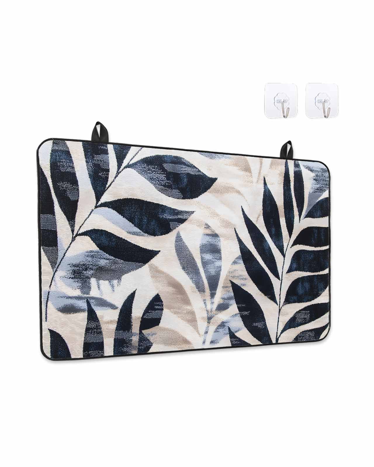 Stove Top Covers for Electric Stove 36x21 Inches, Navy Blue Palm Leaf ...