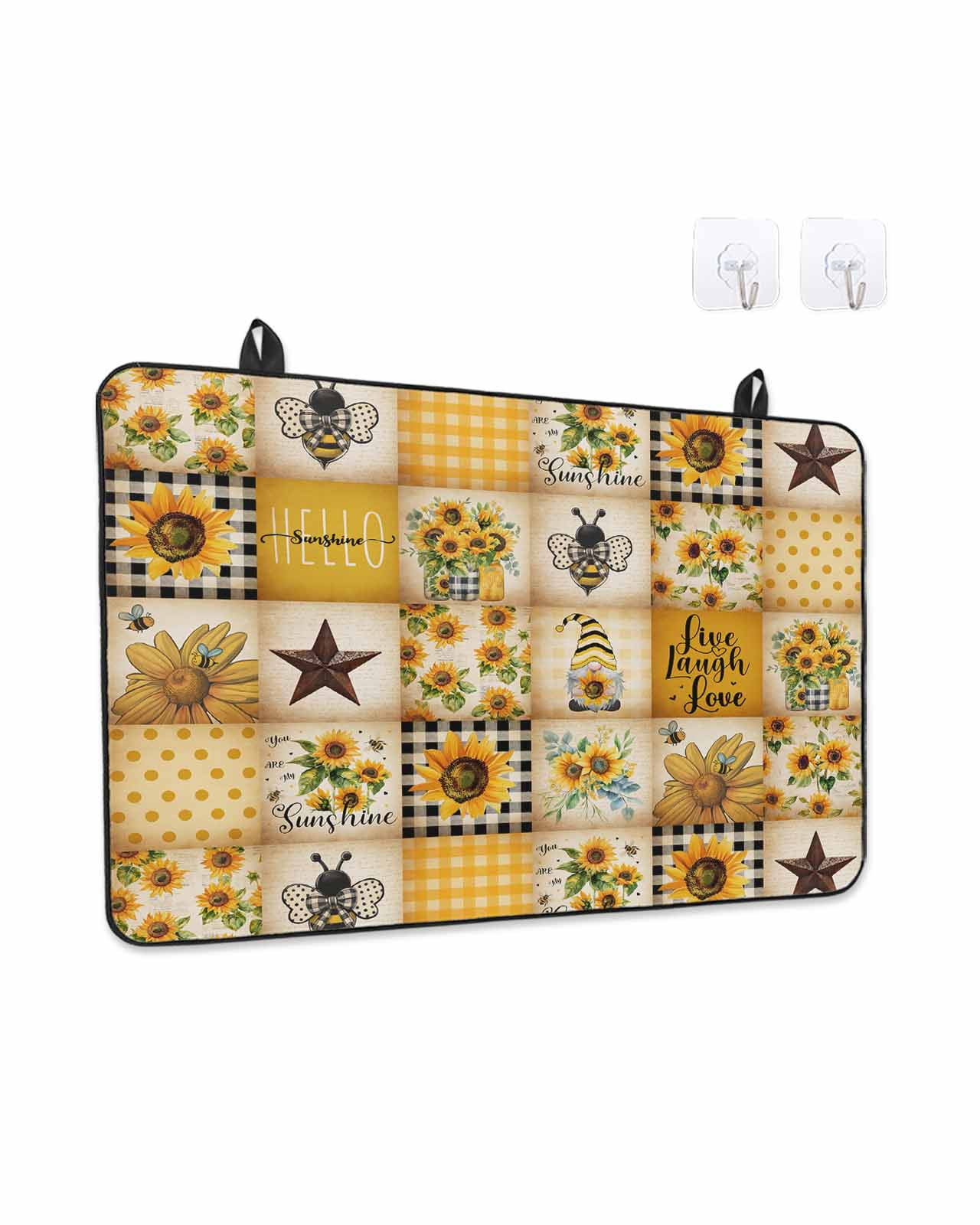 Stove Top Covers for Electric Stove 36x21 Inches, Orange Coastal Heat ...