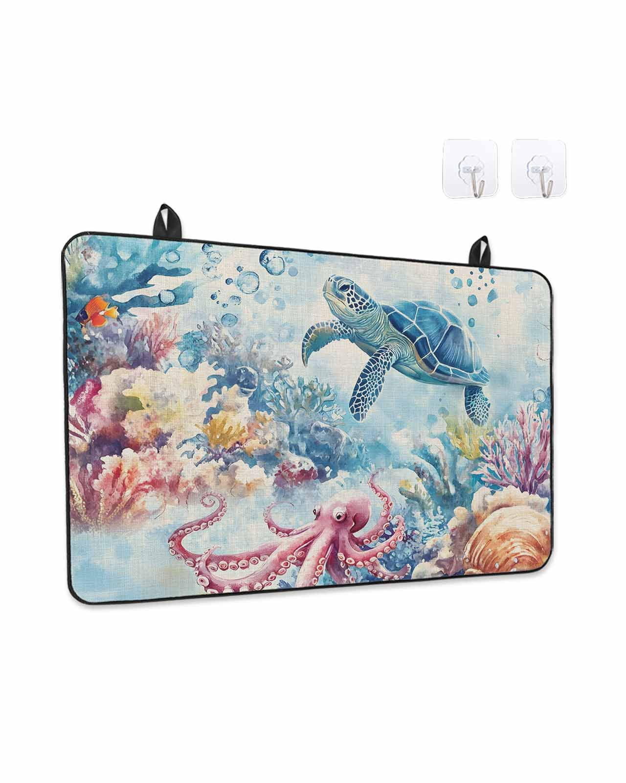 Stove Top Covers for Electric Stove 36x21 Inches, Sea Turtle Octopus ...
