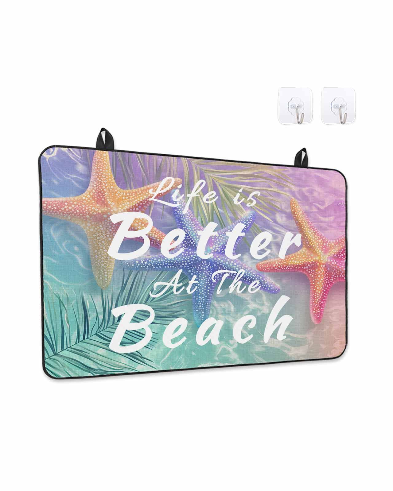 Stove Top Covers for Electric Stove 36x21 Inches, Summer Beach Starfish ...