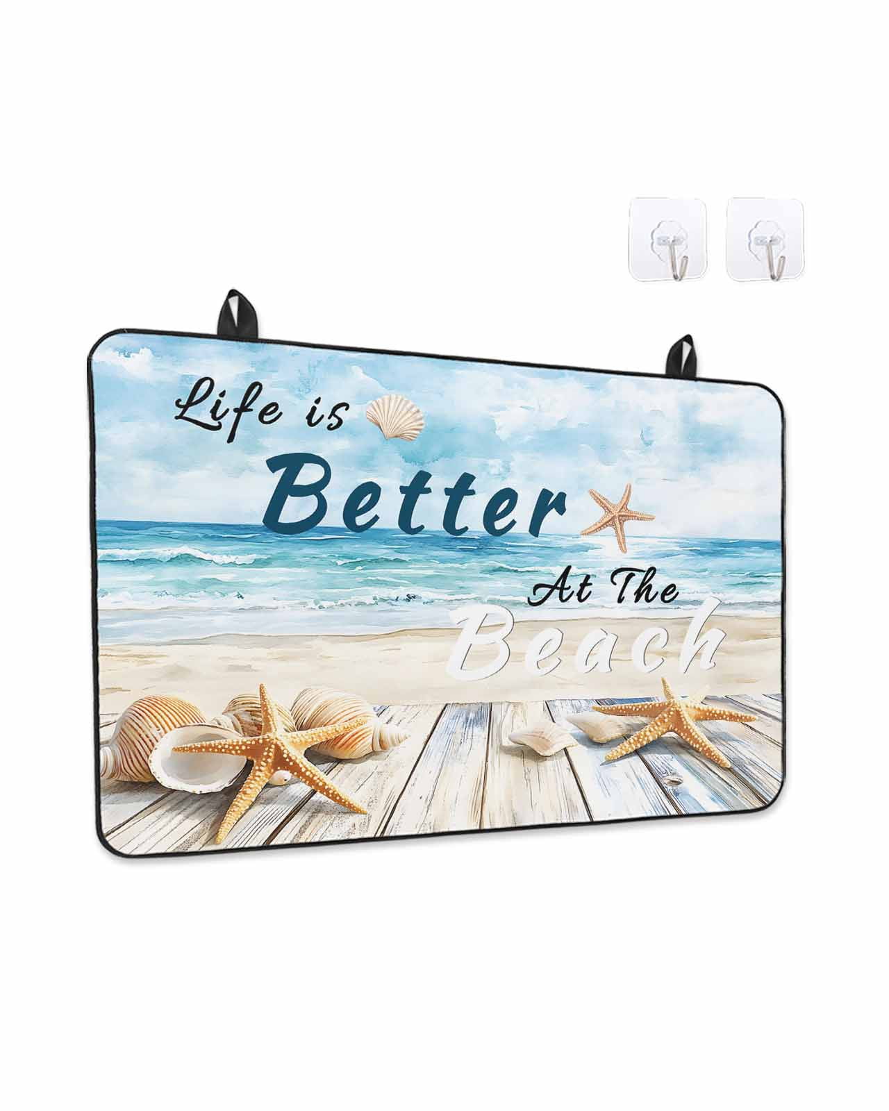 Stove Top Covers for Electric Stove 36x21 Inches, Summer Coastal Beach ...