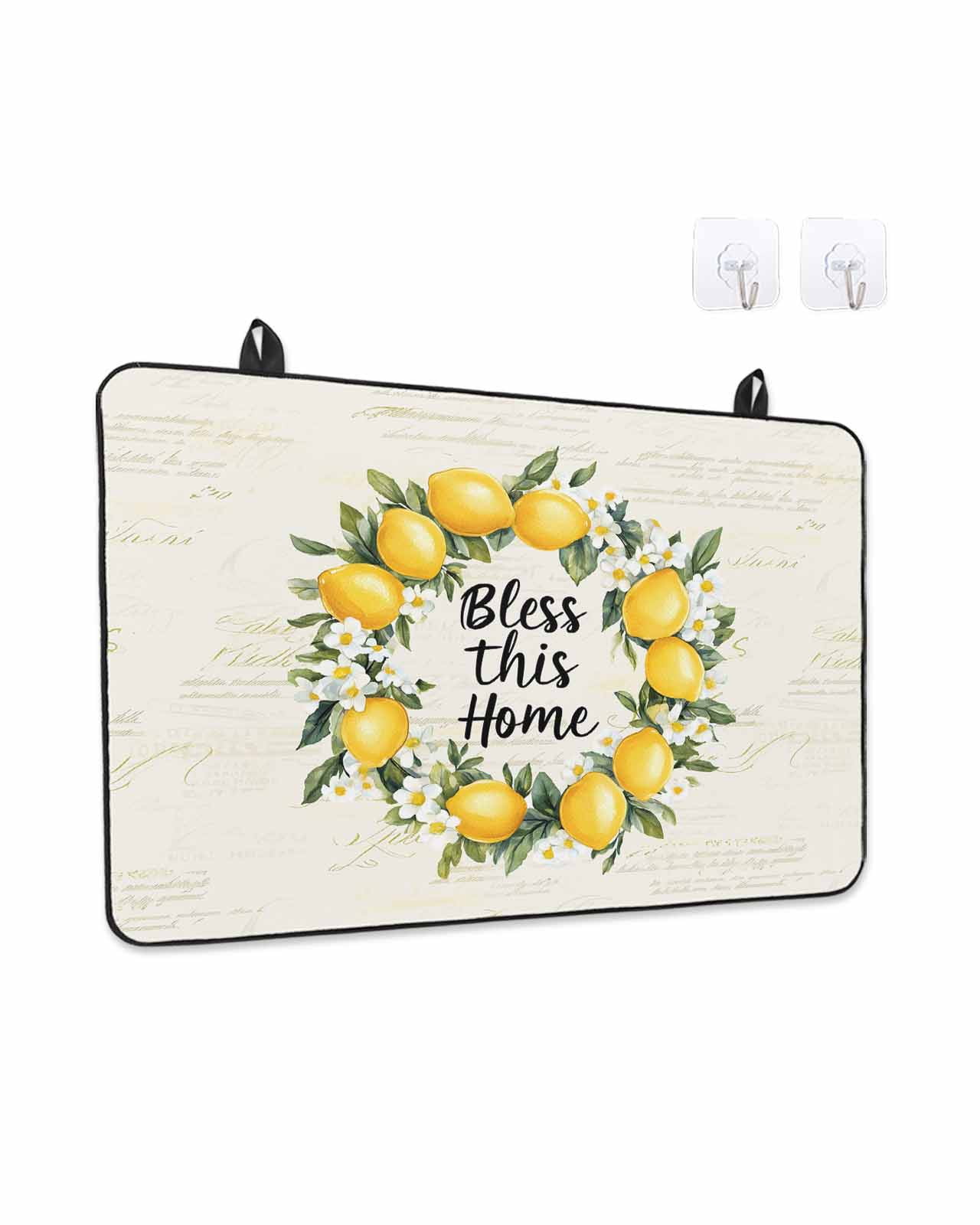 Stove Top Covers for Electric Stove 36x21 Inches, Summer Lemon Wreath ...
