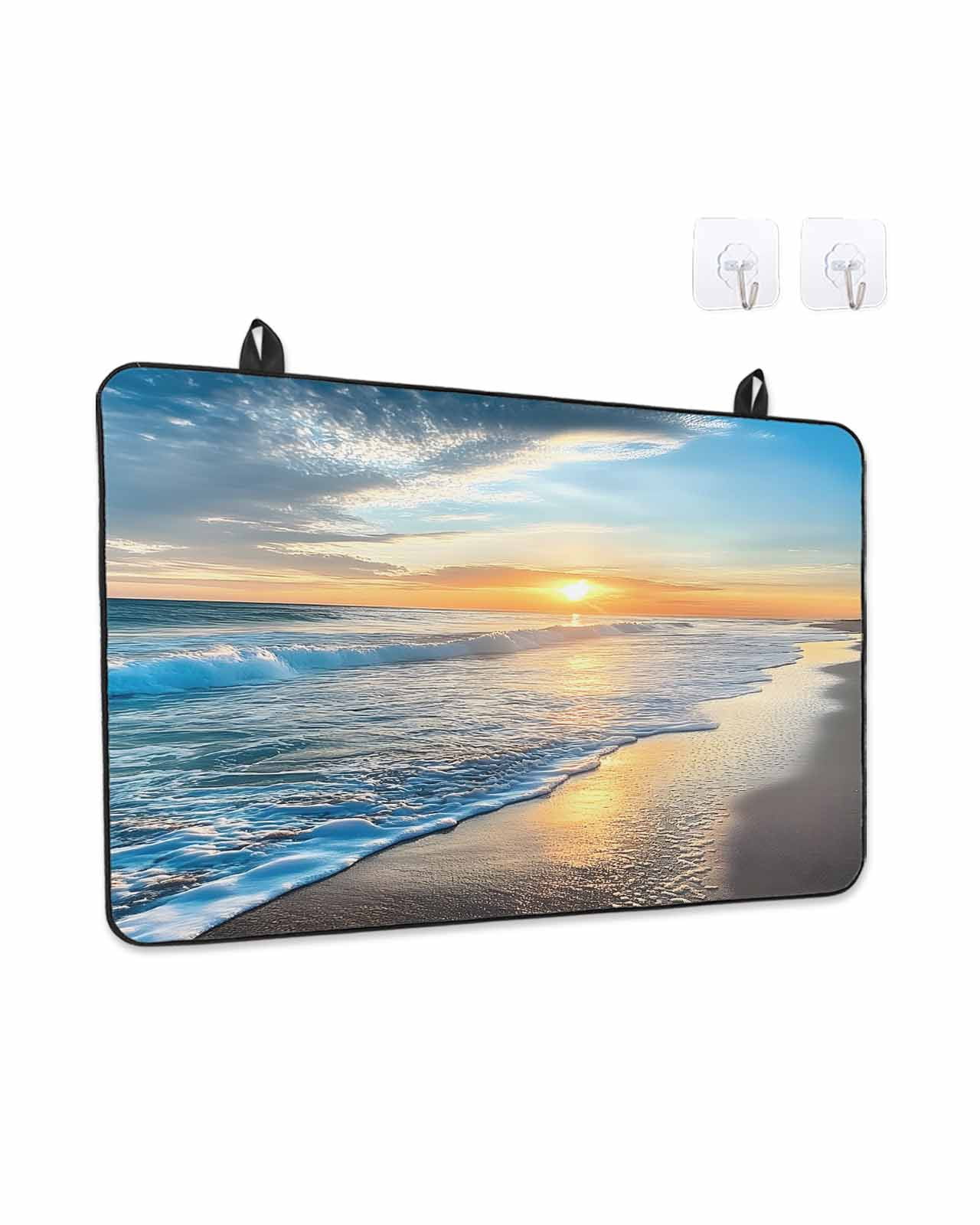 Stove Top Covers for Electric Stove 36x21 Inches, Sunset Beach Heat ...