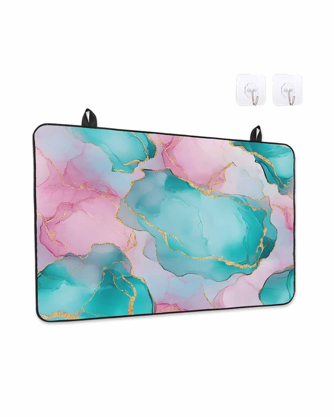 Stove Top Covers for Electric Stove 36x21 Inches, Teal Pink Heat ...