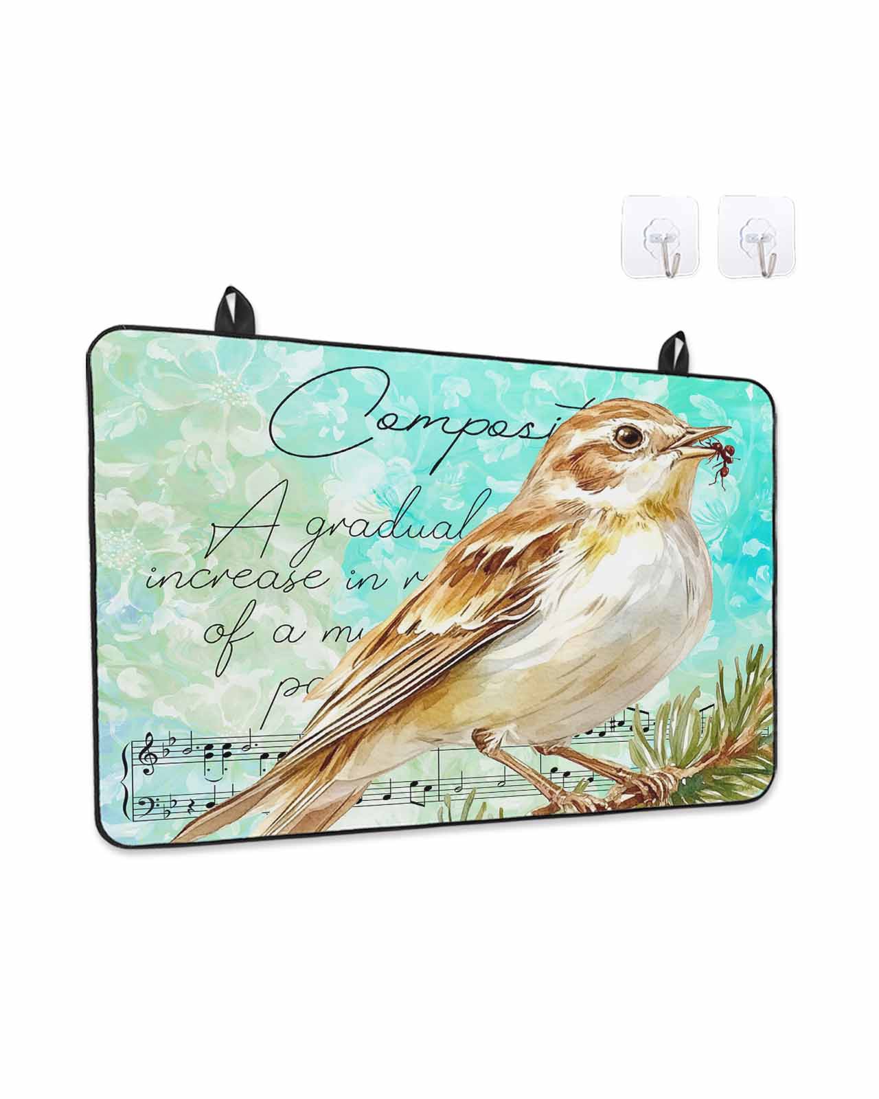 Stove Top Covers for Electric Stove 36x21 Inches, Vintage Bird Heat ...