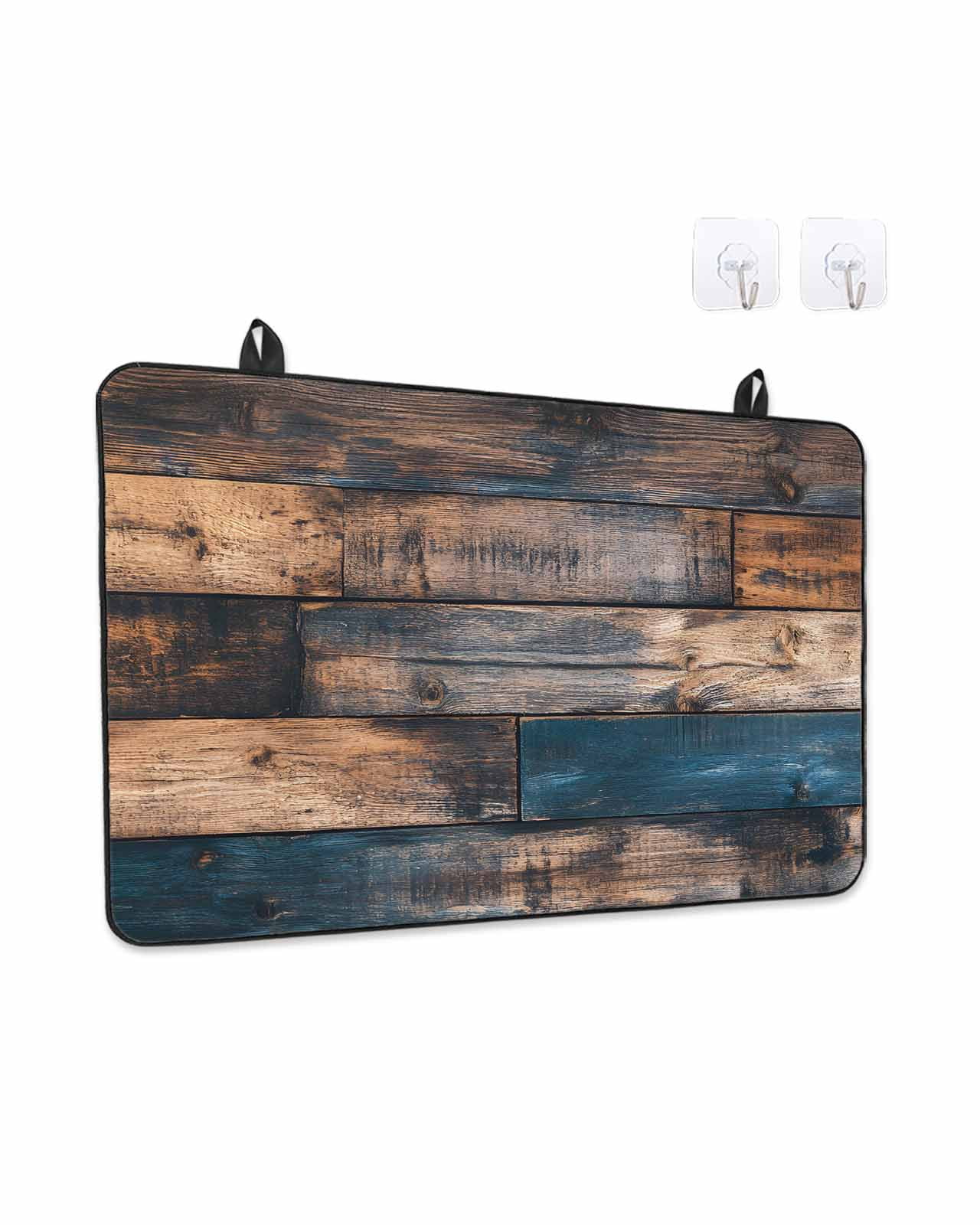 Stove Top Covers for Electric Stove 36x21 Inches, Vintage Wooden Heat ...