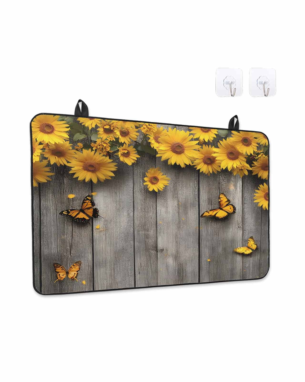 Stove Top Covers for Electric Stove 36x21 Inches, Yellow Sunflower Heat ...