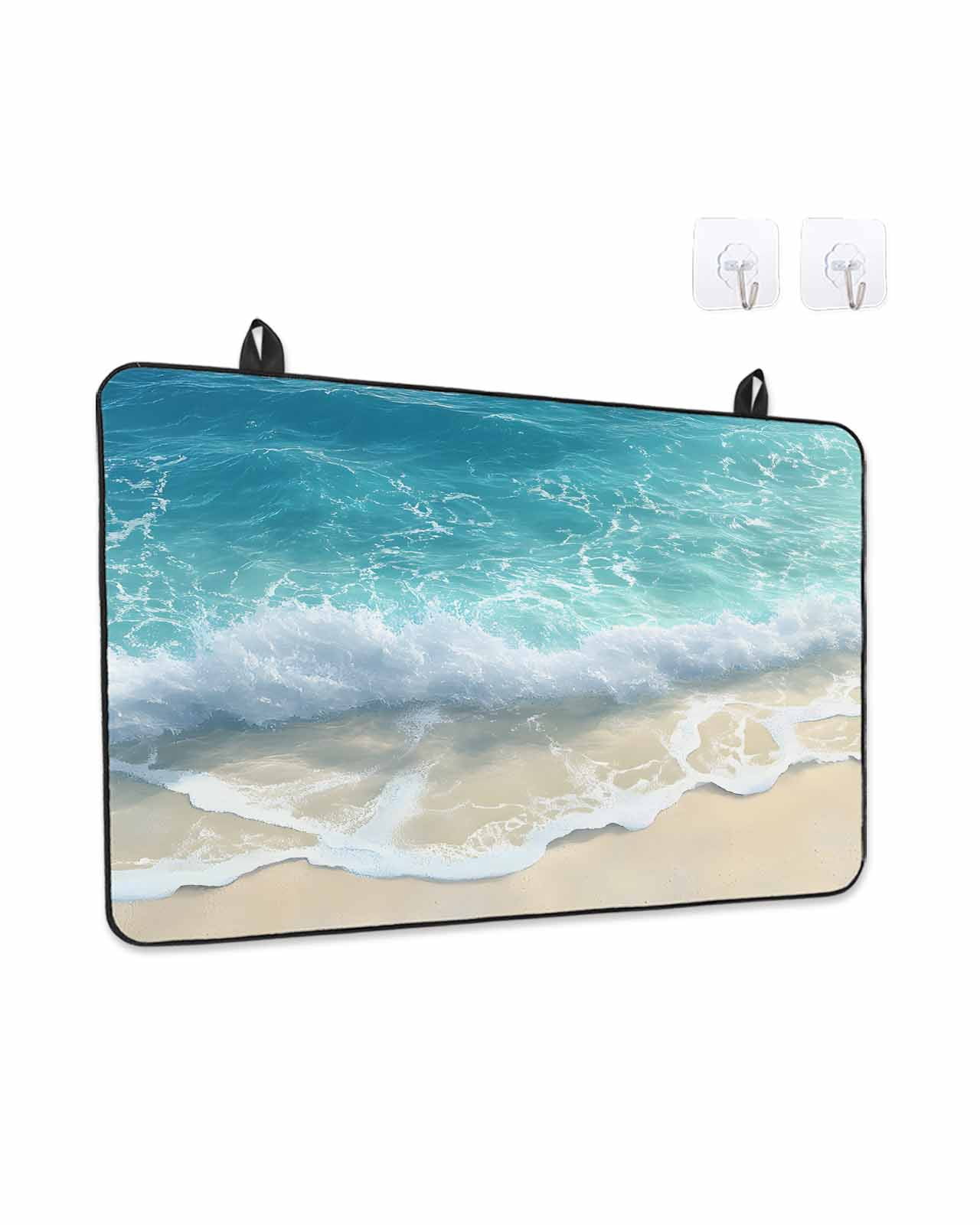 Stove Top Covers for Electric Stove, Aqua Blue Beach Glass Stovetop ...