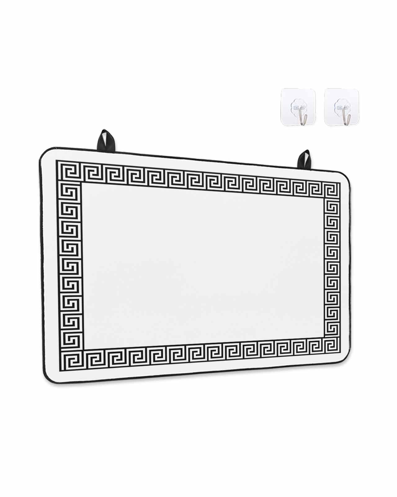 Stove Top Covers for Electric Stove, Black Geometric Kitchen Glass ...