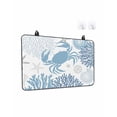 Stove Top Covers for Electric Stove, Coastal Blue Crab Kitchen Glass ...