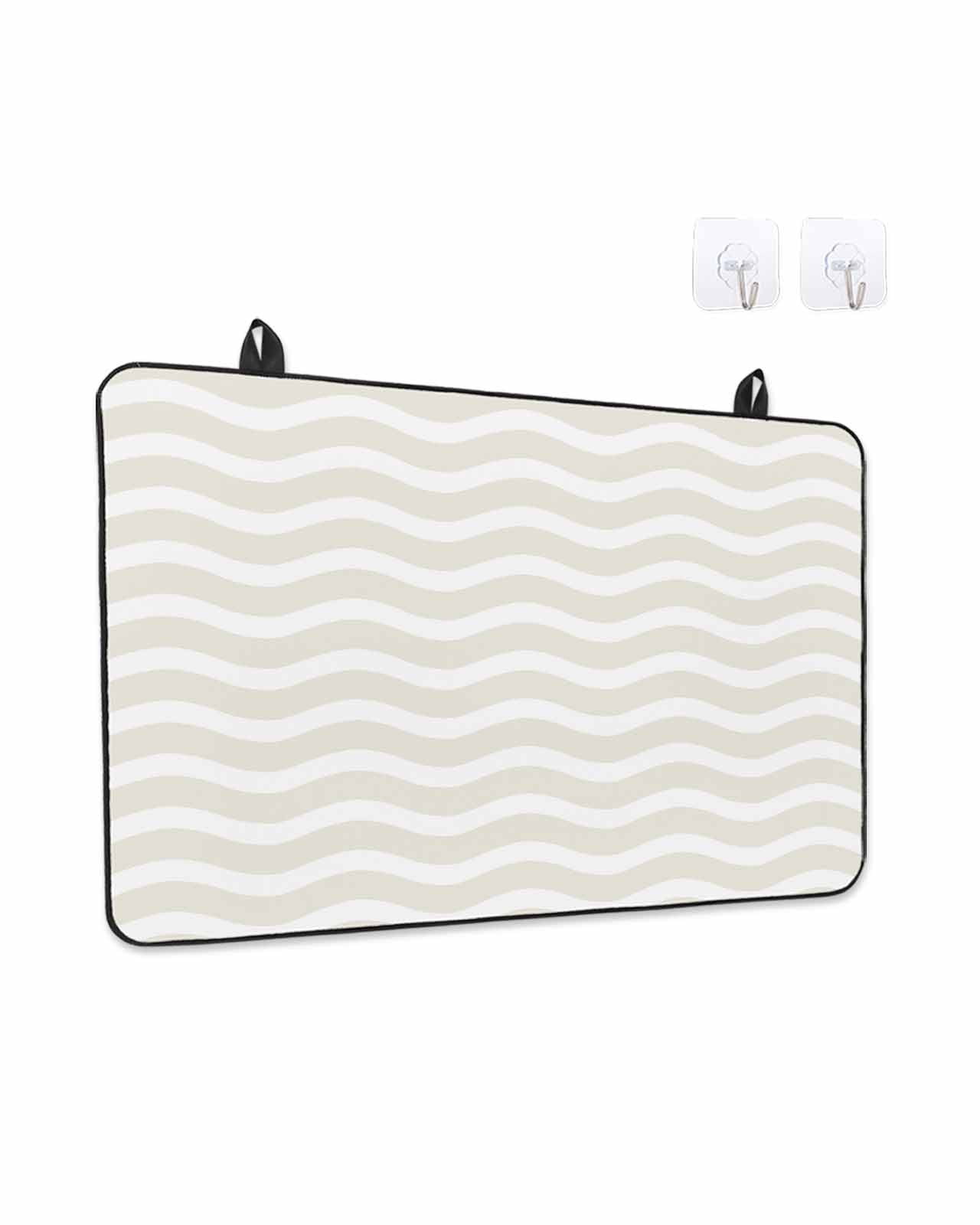 Stove Top Covers for Electric Stove, Cream Moire Glass Stovetop Cover ...