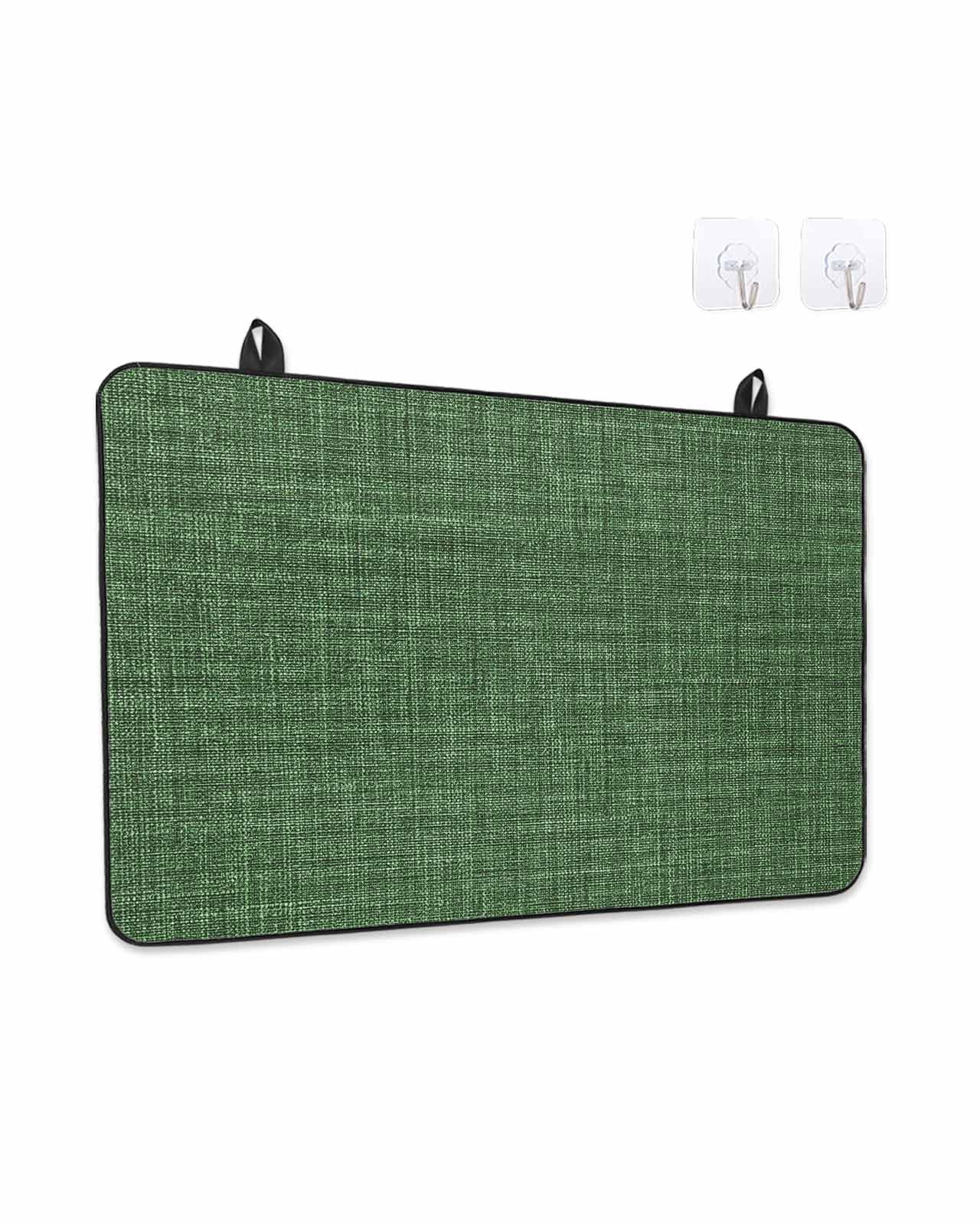 Stove Top Covers for Electric Stove, Dark Green Burlap Texture Kitchen ...