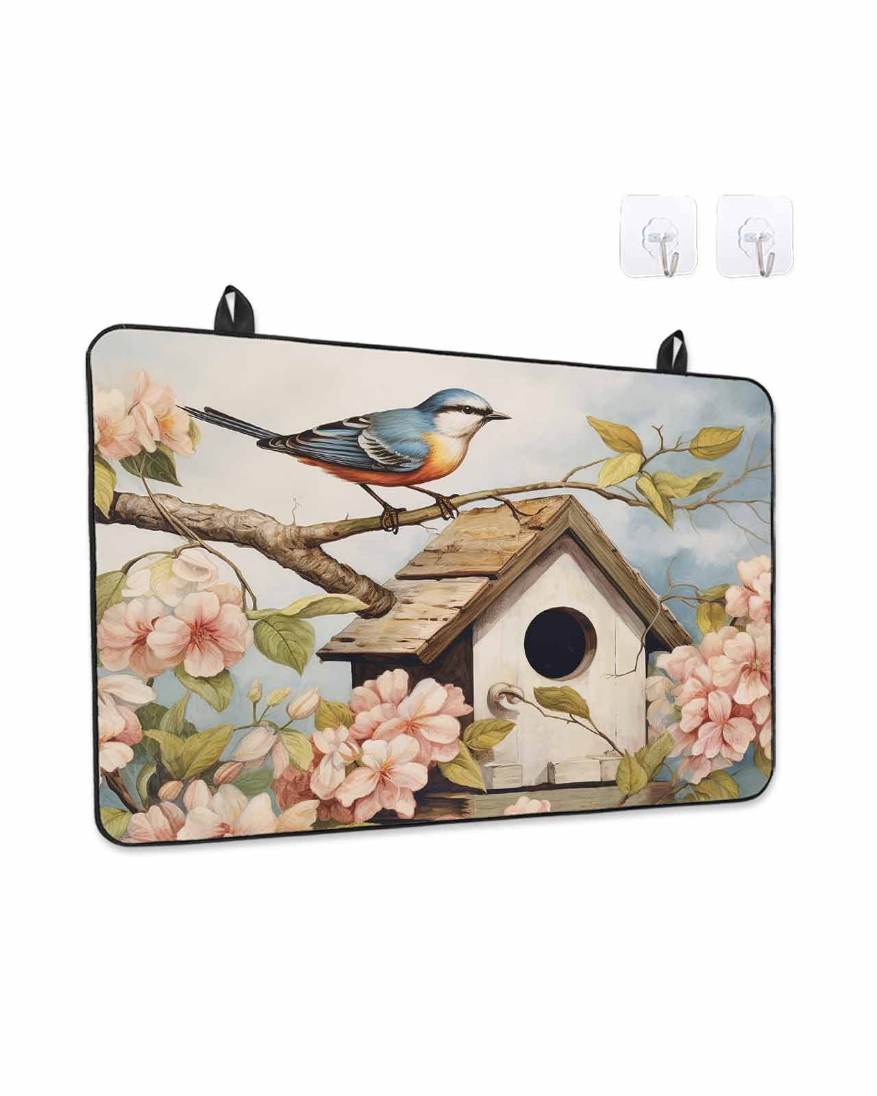 Stove Top Covers for Electric Stove, Farmhouse Birdhouse Kitchen Glass ...