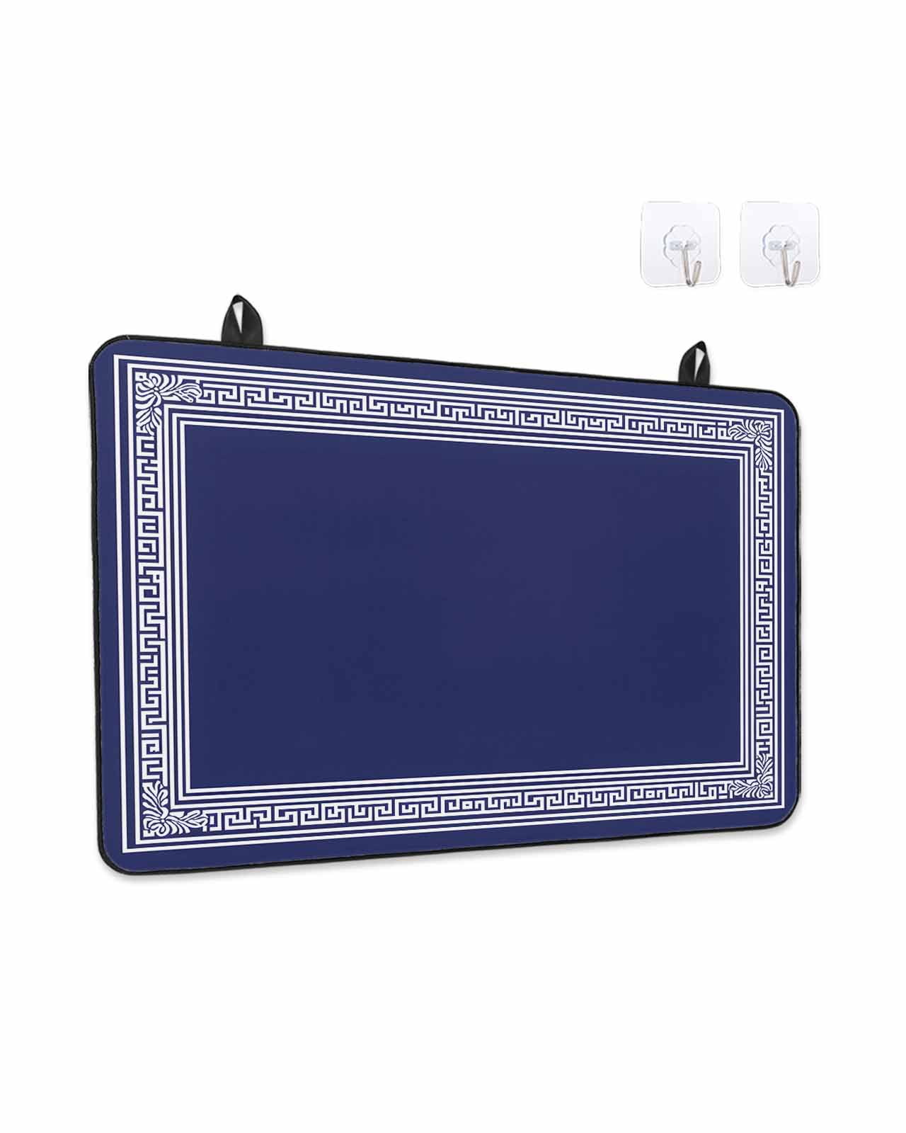 Stove Top Covers for Electric Stove, Navy Blue Geometric Glass Stovetop ...